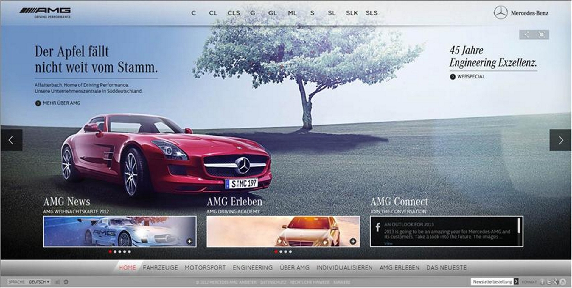 Mercedes AMG website 2013